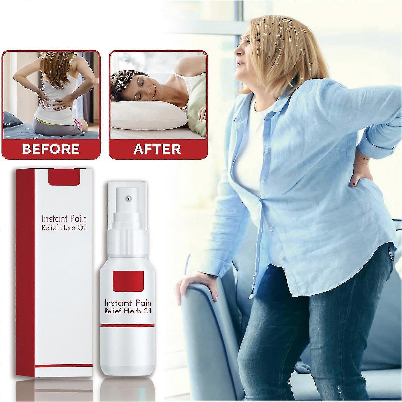 Instant Soreness Relief Herb Oil Soothes Back Joints Muscle Sore Body ...