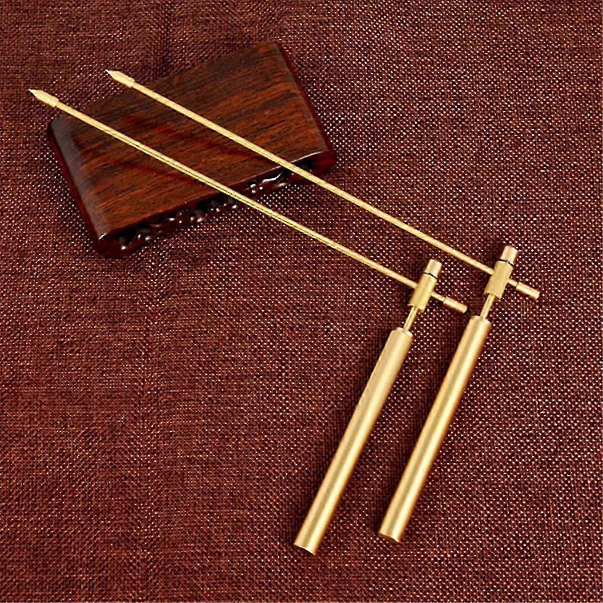 2pcs Copper Dragon Seeking Dowsing Rod Outdoor Energy Water Witching ...