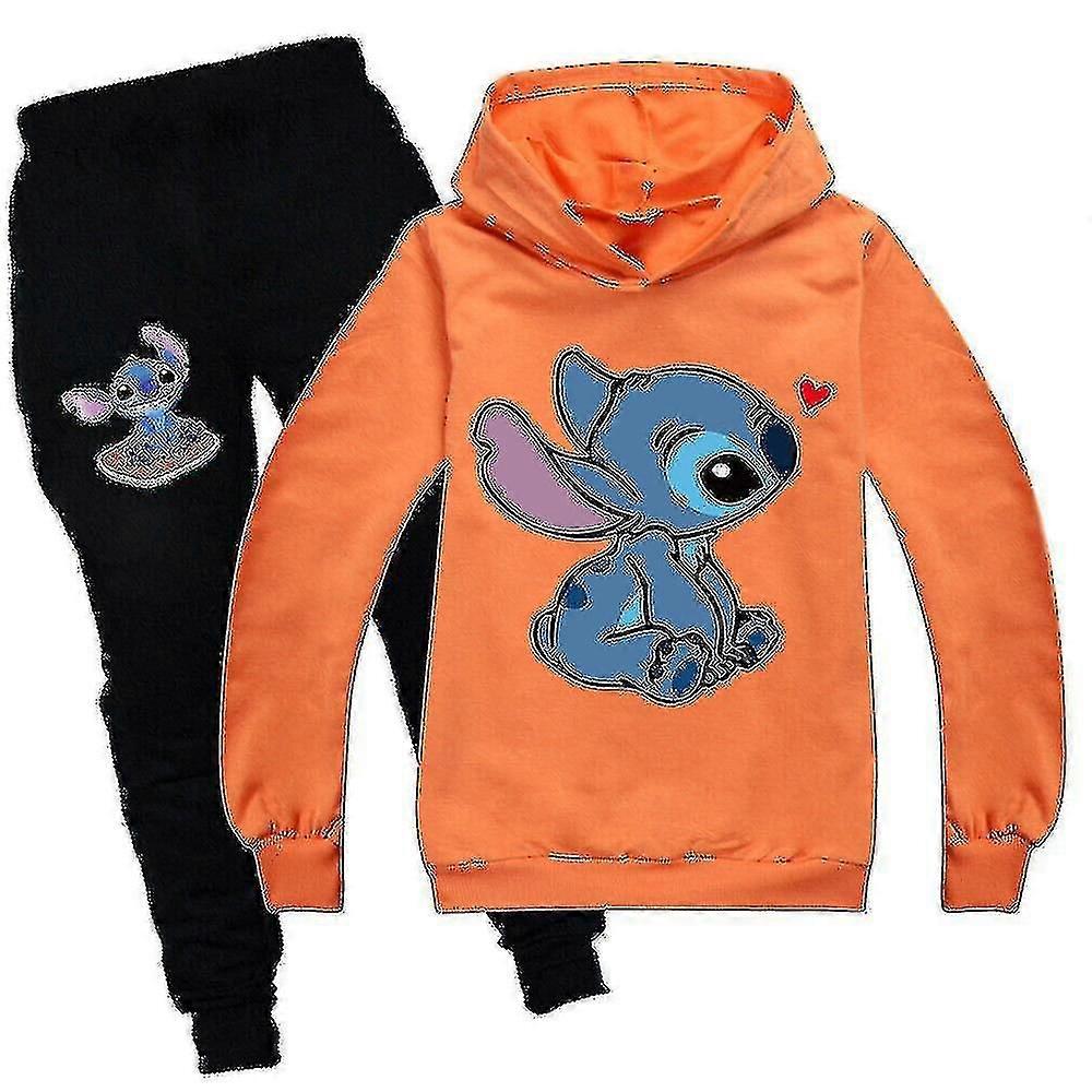 Lilo Stitch Tracksuit 2pcs Hooded Top Hoodie Pants Outfit Set Sportwear ...
