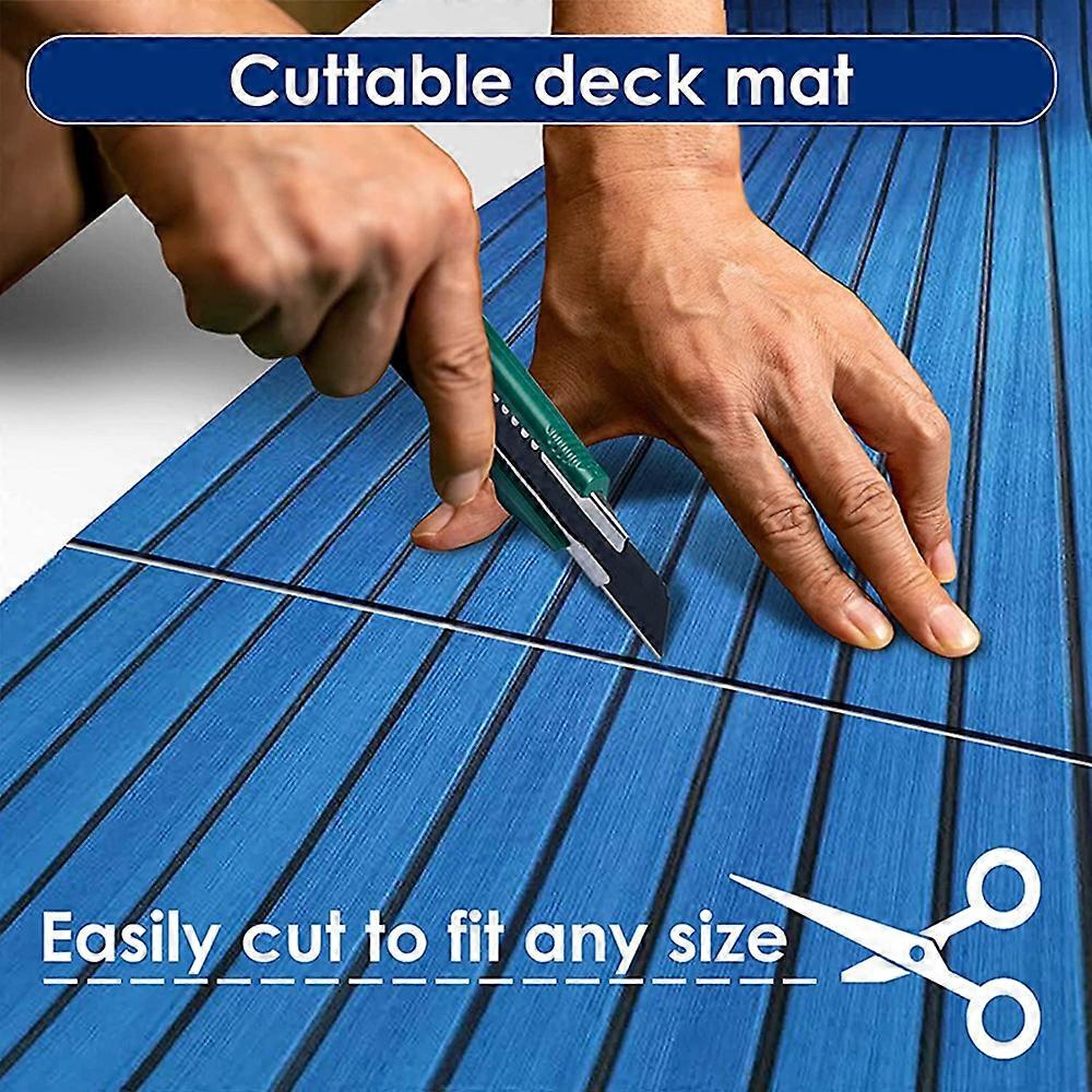 Foam Teak Decking EVA Marine Flooring Sheet Marine Blue 450X2400mm ...