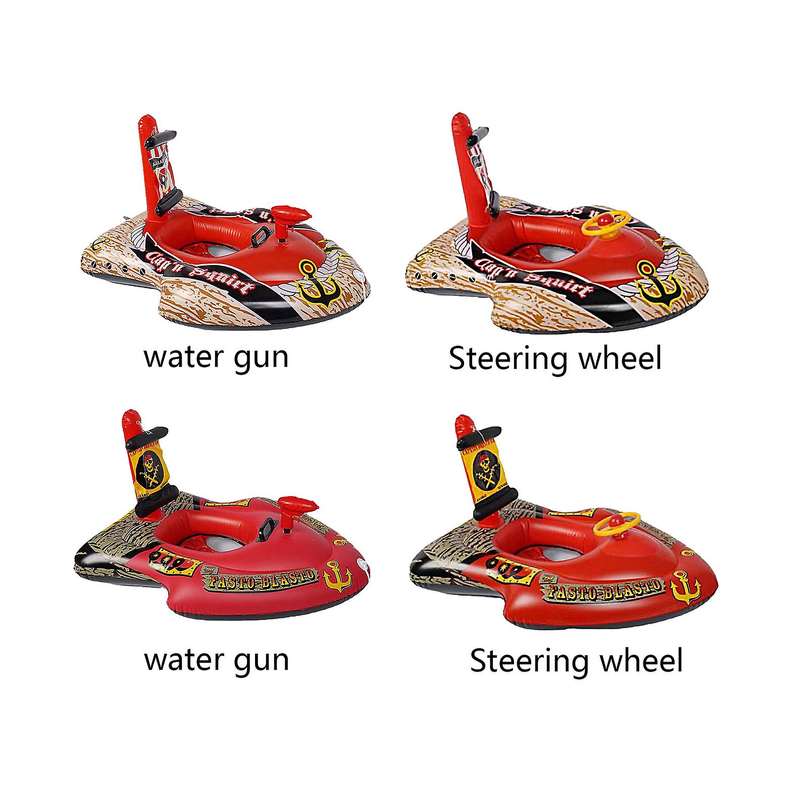 Inflatable Pirate Ship Kids Pool Float With Water Guns - Perfect For ...