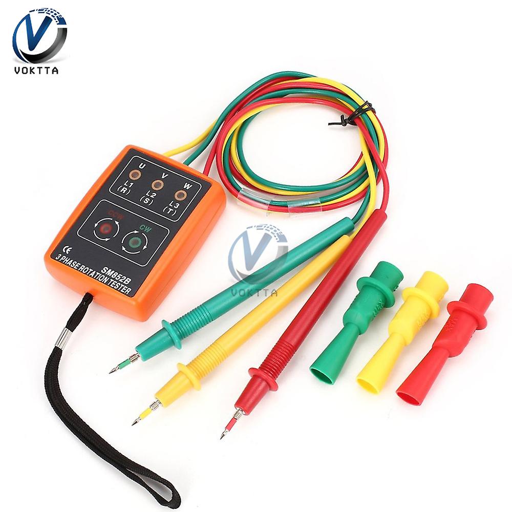 Sm852b Digital Phase Sequence Meter 3 Phase Tester Ac Phase Indicator