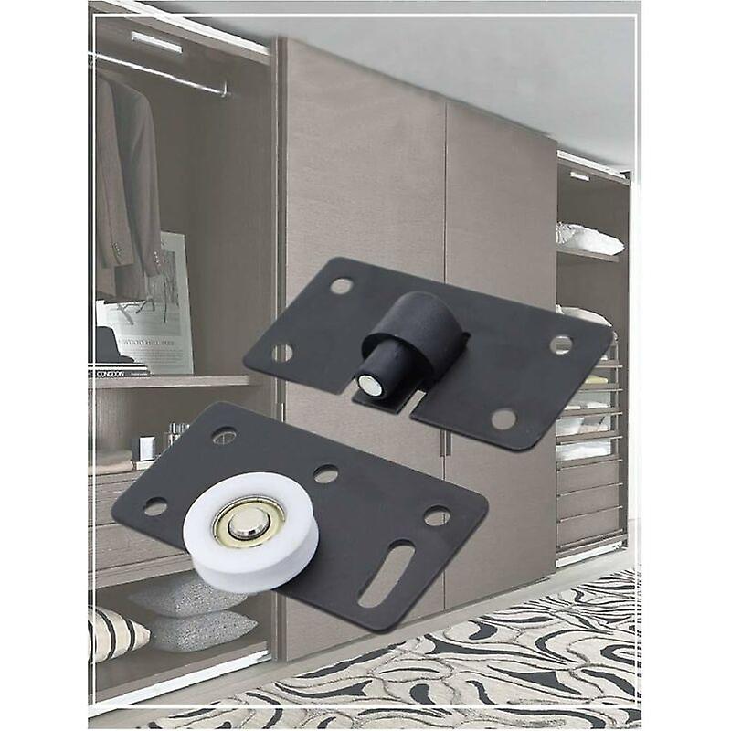 4 Pieces Nylon Wardrobe Door Roller Set, Sliding Door Roller Cupboard ...