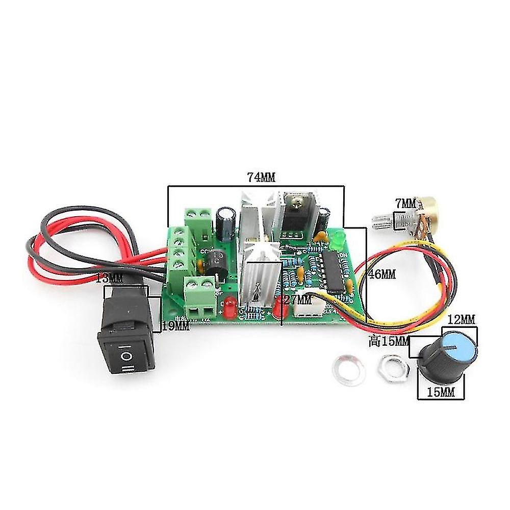 Pwm Dc Motor Speed Controller Switch Dc 20a Current Regulator 10-60v ...