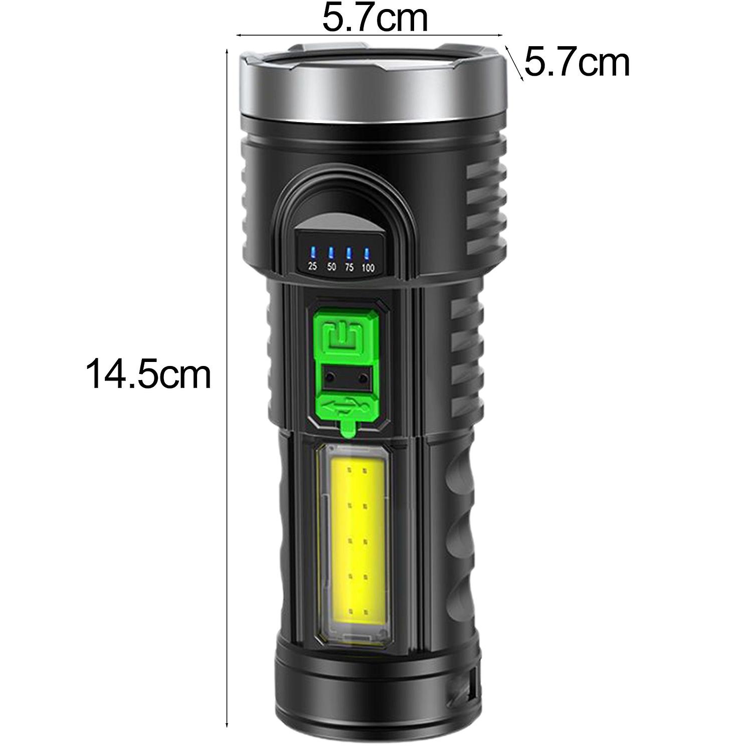 1 Set Outdoor Flashlight Ultra-Bright Waterproof 4 Lighting Modes ...