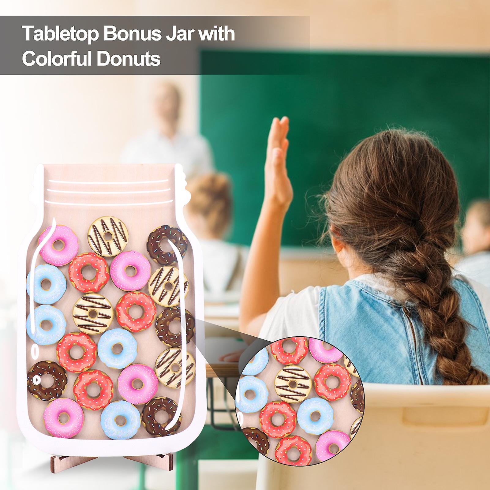 Classroom Doughnut Reward Jar for Students Bulletin Board Chart Tokens ...