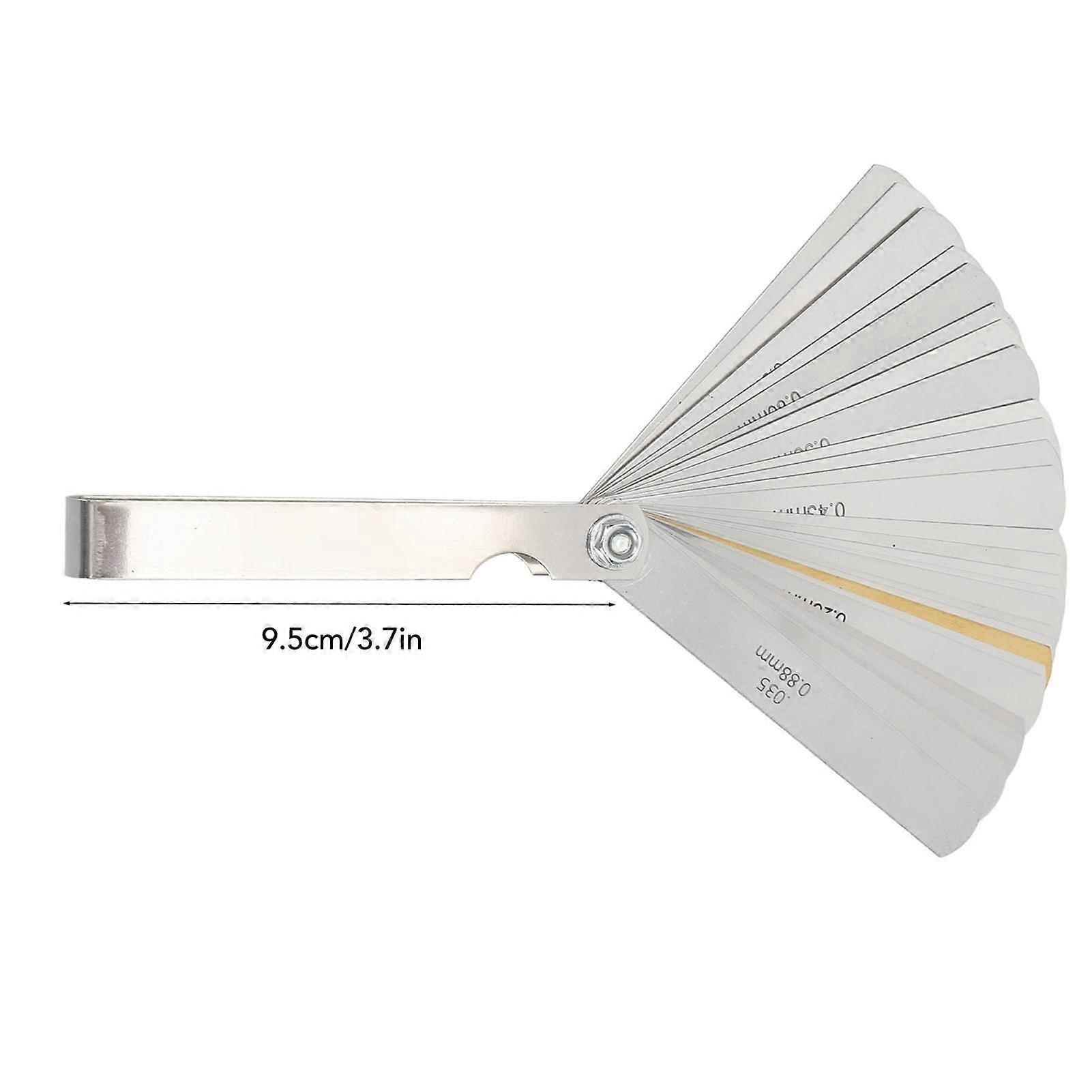 32 Piece Feeler Gauge Set with Metric and Imperial Scale Copper ...