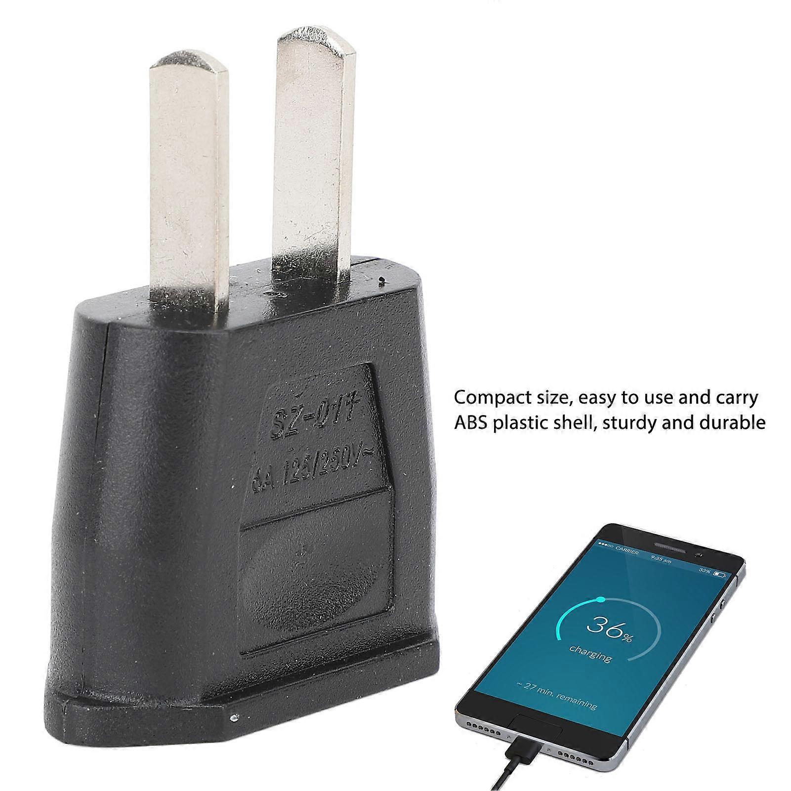 10PCS to Adapter 2 Prong Flat Plug to Round Outlet Converter for Home ...