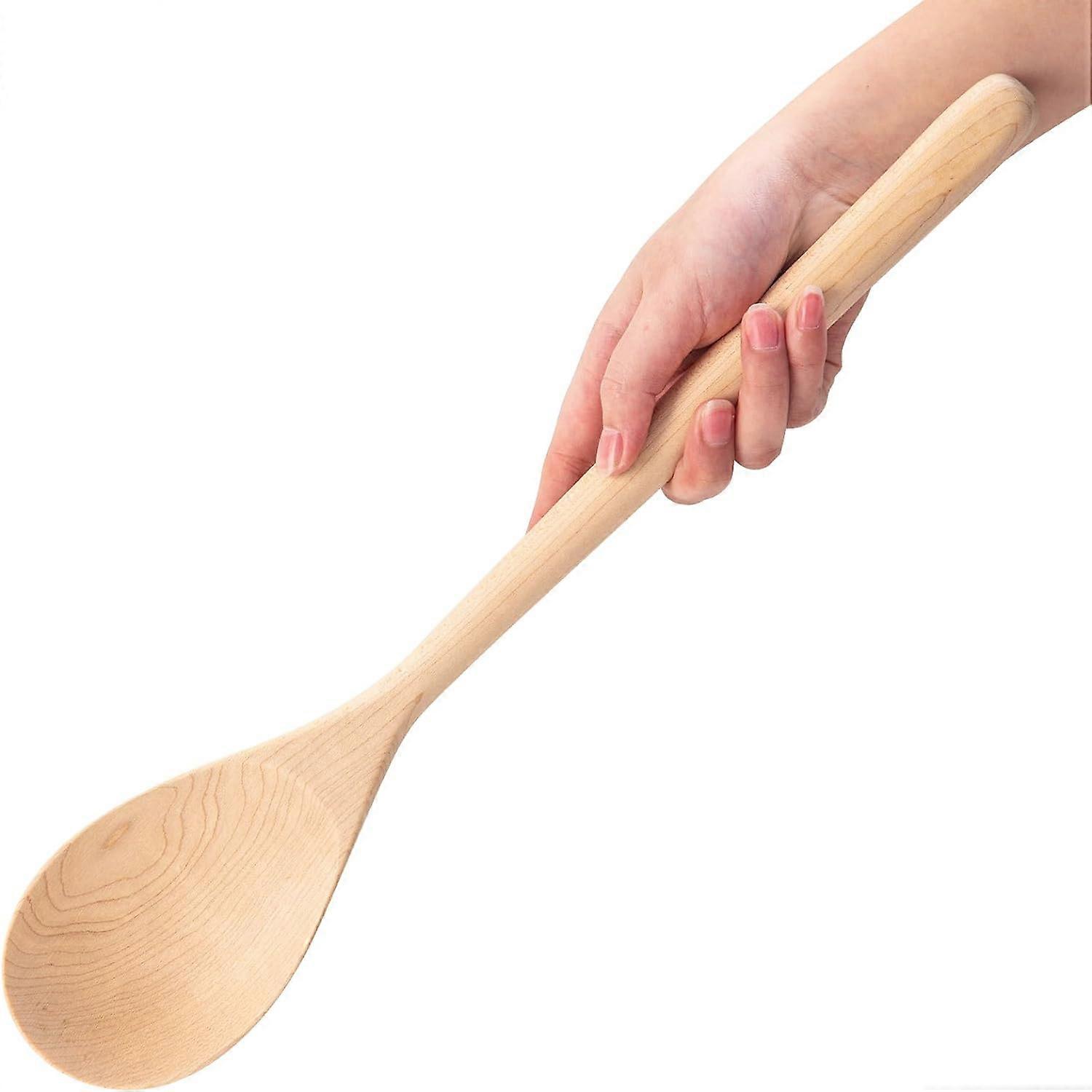 Large Wooden Spoon for Cooking - 17 Inch Big Wood Scoop Utensil for ...