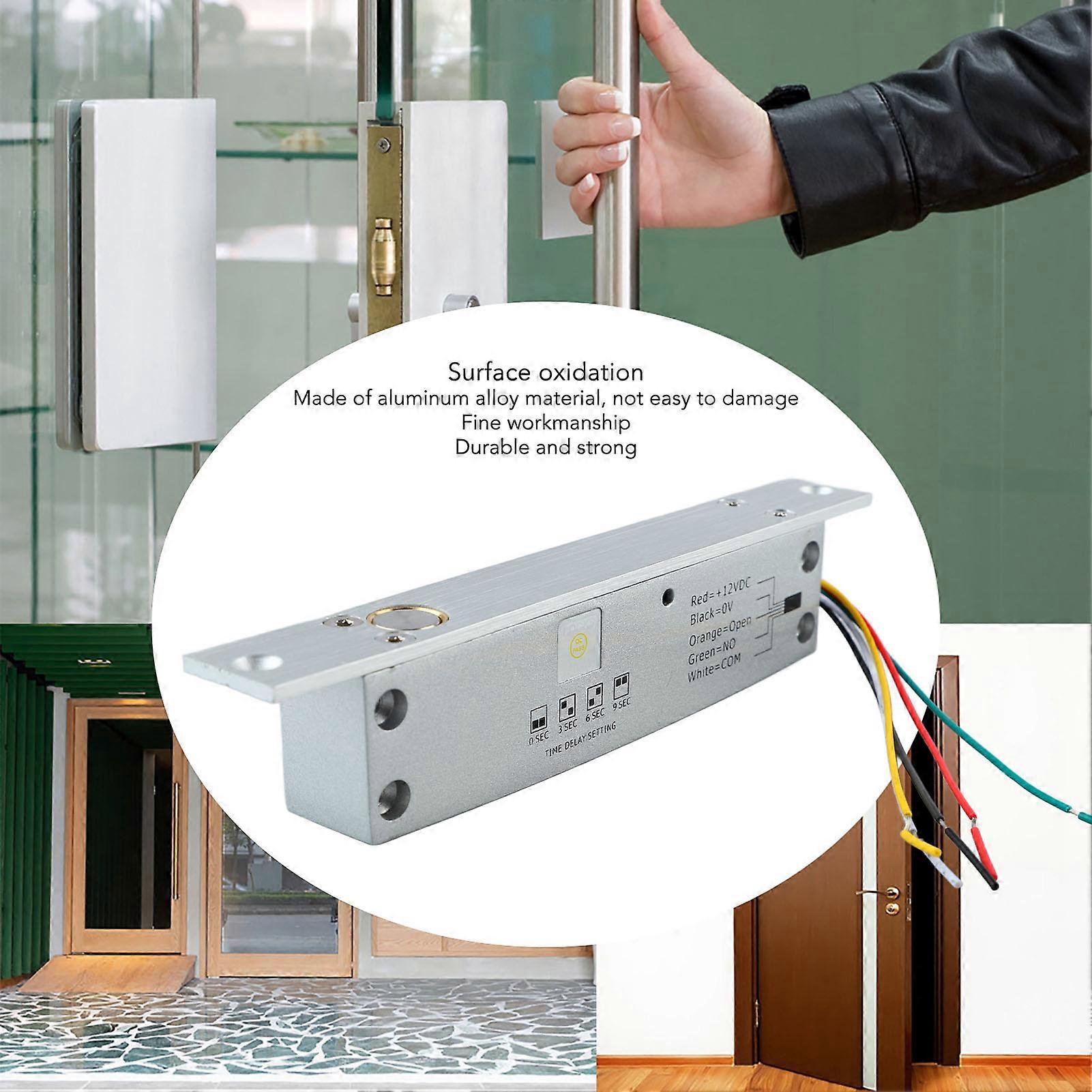 DC 12V 5 Lines Electric Bolt Lock Narrow Deadbolt Drop Bolt Door Lock ...