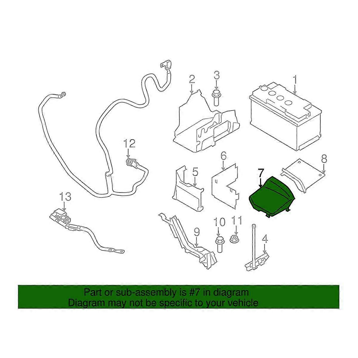 For Car Battery Box Front Cover for S60 S80 V70 XC60 XC70 (2008-2018 ...