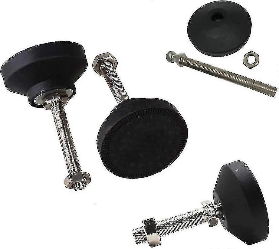 6 Pack D40 X M8 X 50mm Adjustable Swivel Legs, Tilt Nylon Base, Self ...