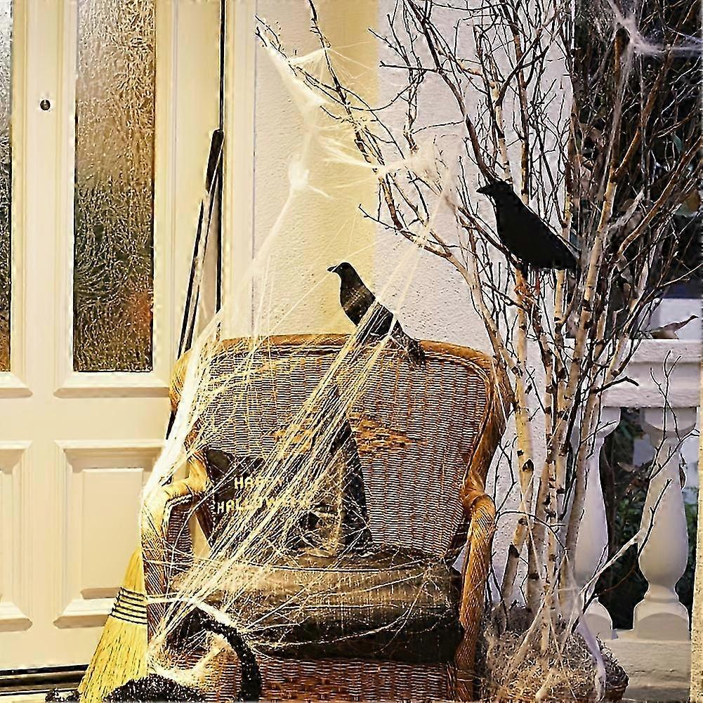 New Models6pcs Lifelike Feathered Black Crows - Handcrafted Halloween ...