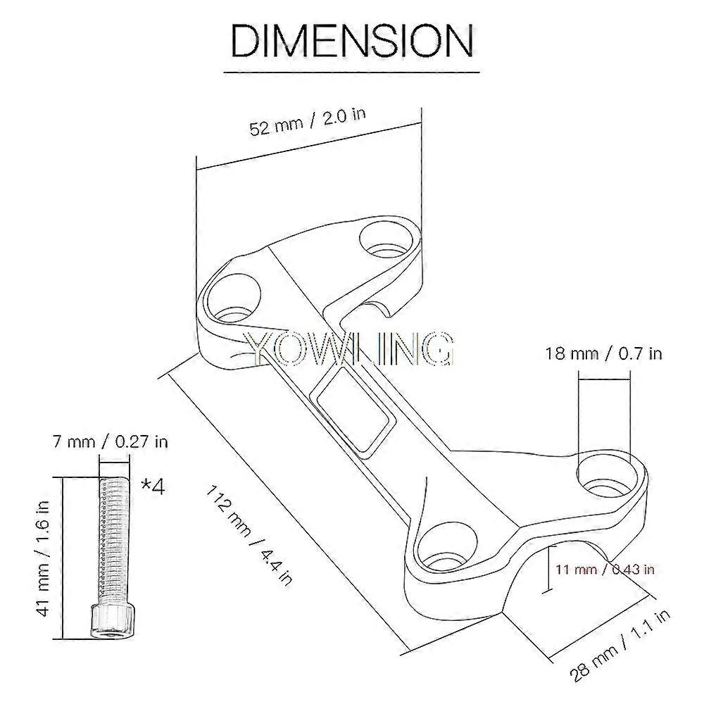 Motorcycle Handlebar Risers Top Cover Clamp For KTM DUKE 125 200 250 ...