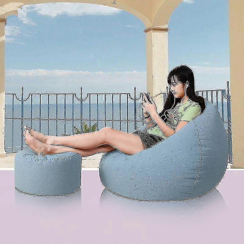 Pouf Puff Couch Lazy Tatami Sofa Skin Furniture Beanbag Polyron ...