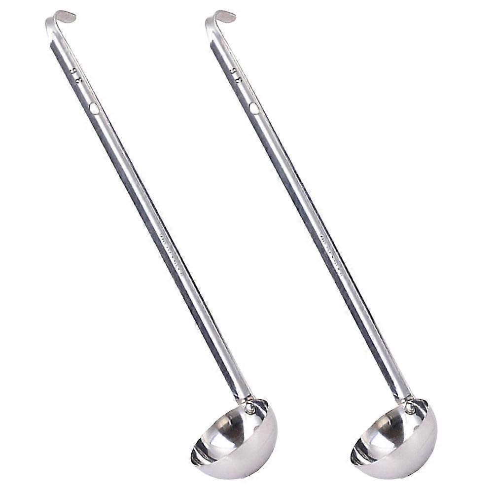 2pcs Sauces Ladles Stainless Steel Long Handle Ladles Ladle Soup Ladle ...