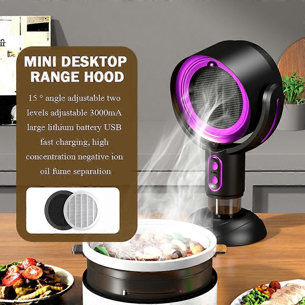 Mini Desktop Range Hood Large Capacity Removable Range Hood for Tables ...