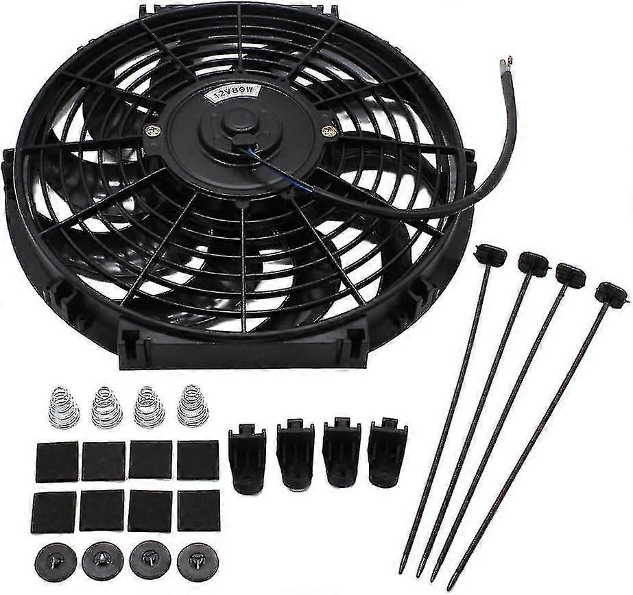 12 Inch Universal Electric Slim Fan Push Pull Radiator Engine Cooling ...