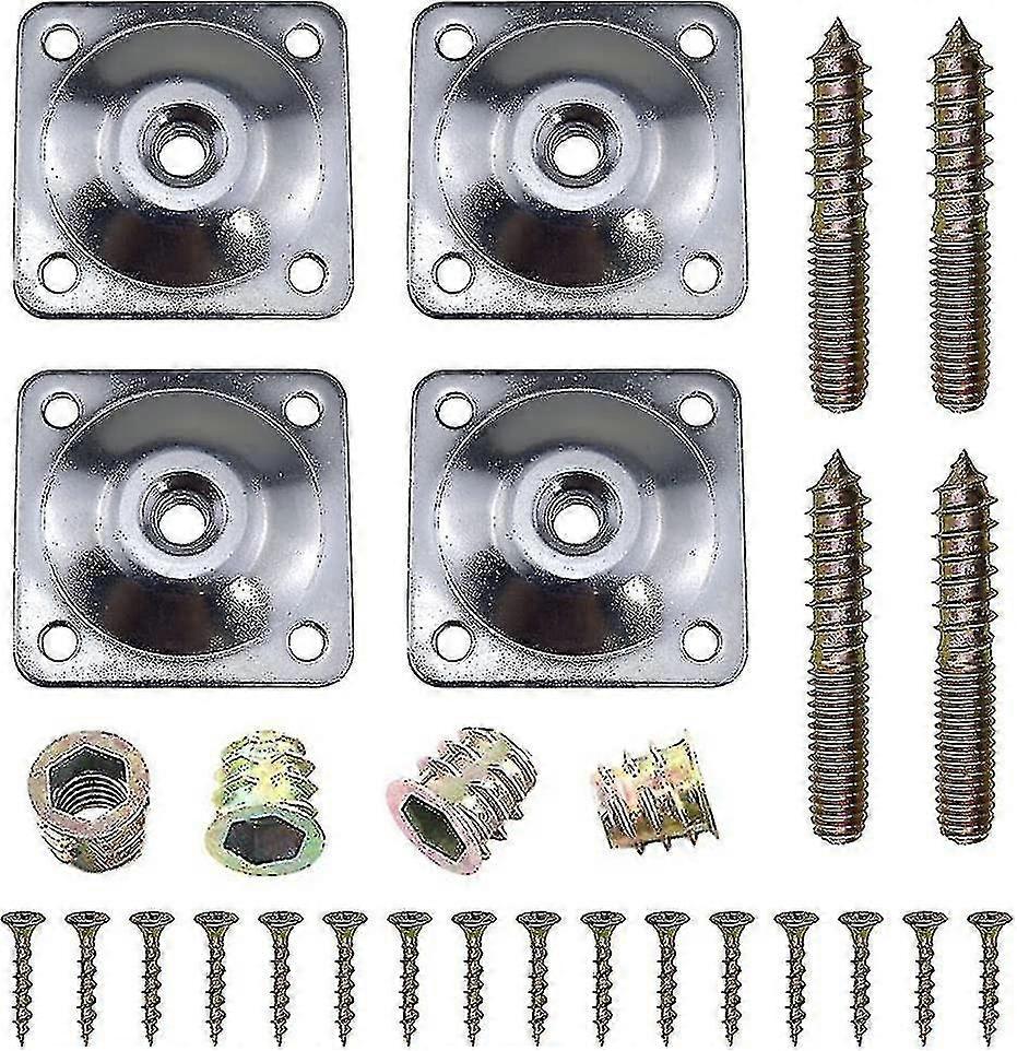 4 Set Furniture Leg Mounting Plates Sofa Leg Mounting Plates Furniture ...