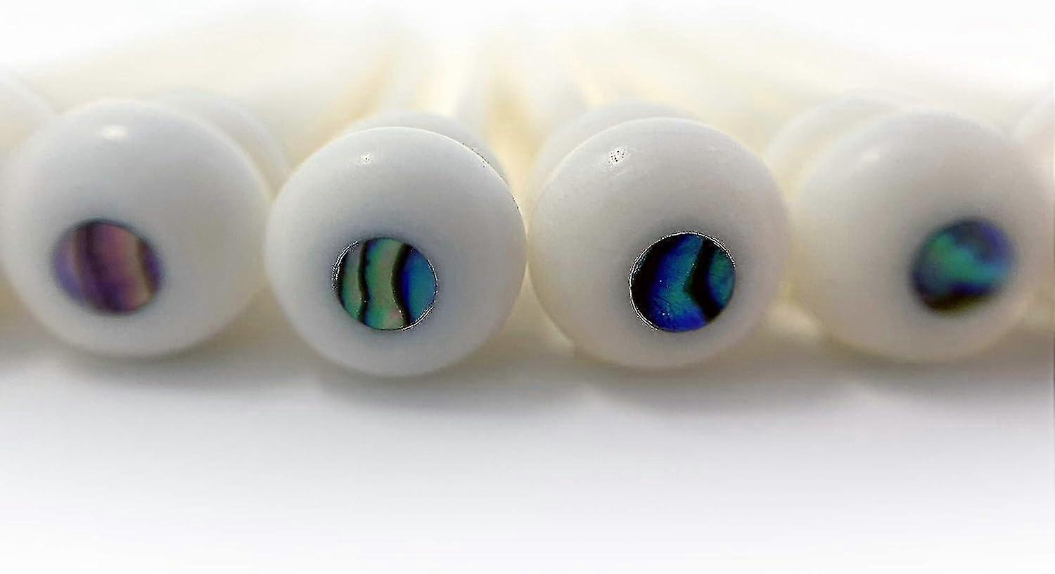 Pure Bone Bridge Pins With Abalone Dot Inlay For 6 & 12 String Acoustic ...