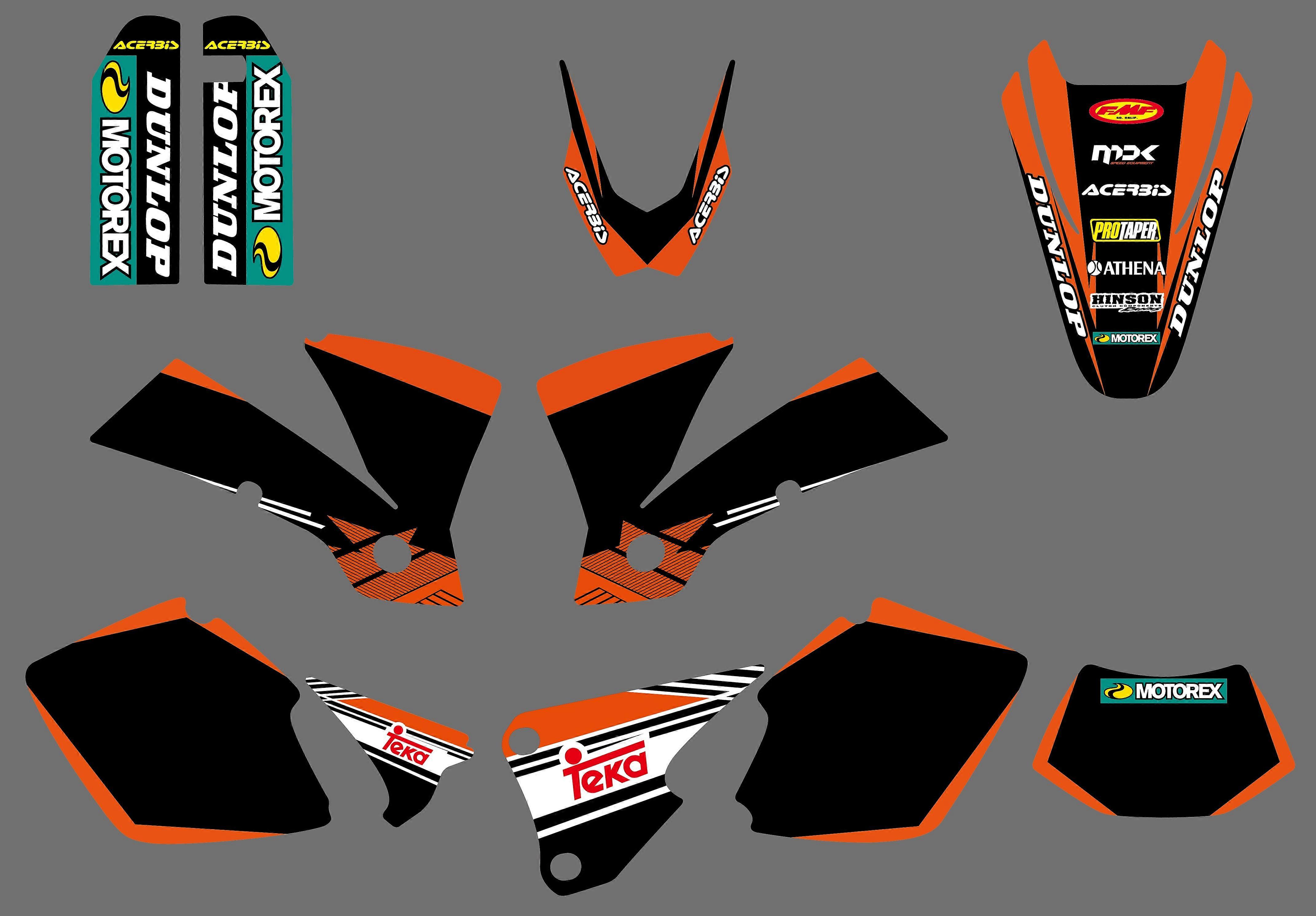 Motorcycle Decal And Sticker For KTM EXC 125 200 250 300 400 450 525 ...