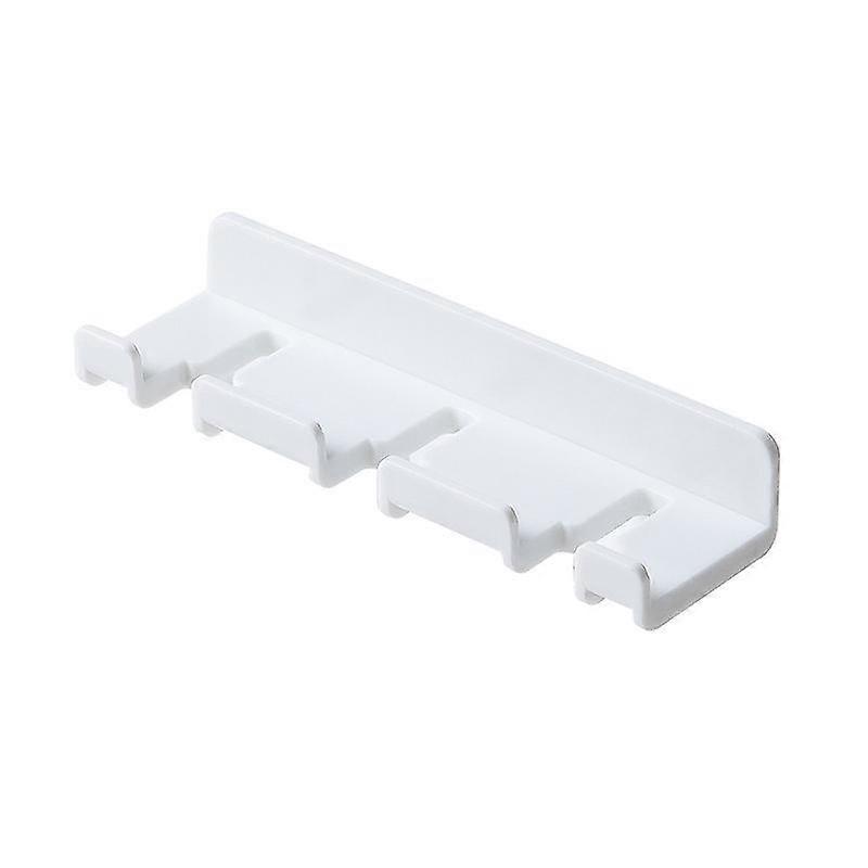 wall mounted adhesive 3-slot toothbrush holder (white) | Fruugo UK