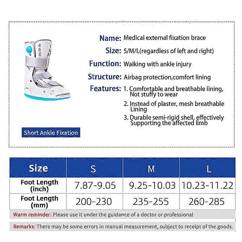 1Pcs Air Cam Fracture Boot-medical Iatable Walking Boot-for Achilles ...