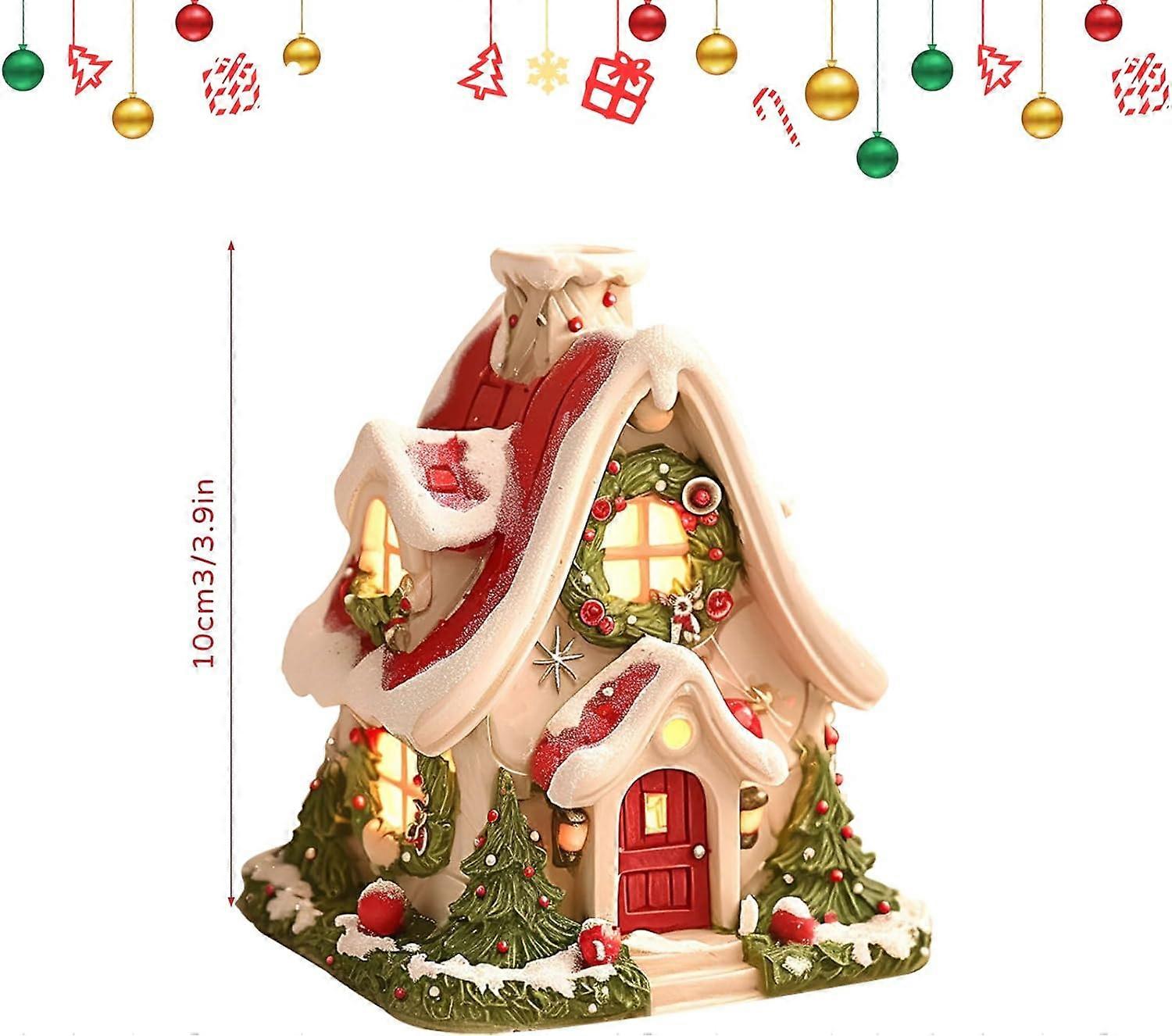 Resin Christmas Cabin Incense Holder - Festive Table Decoration | Fruugo UK