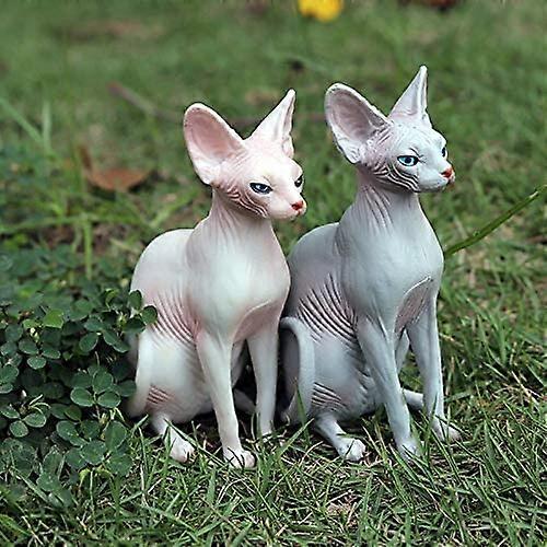 Sphynx Kočka Figurka pryskyřice Bezsrstá kočka Model Sphynx Bezsrstá ...