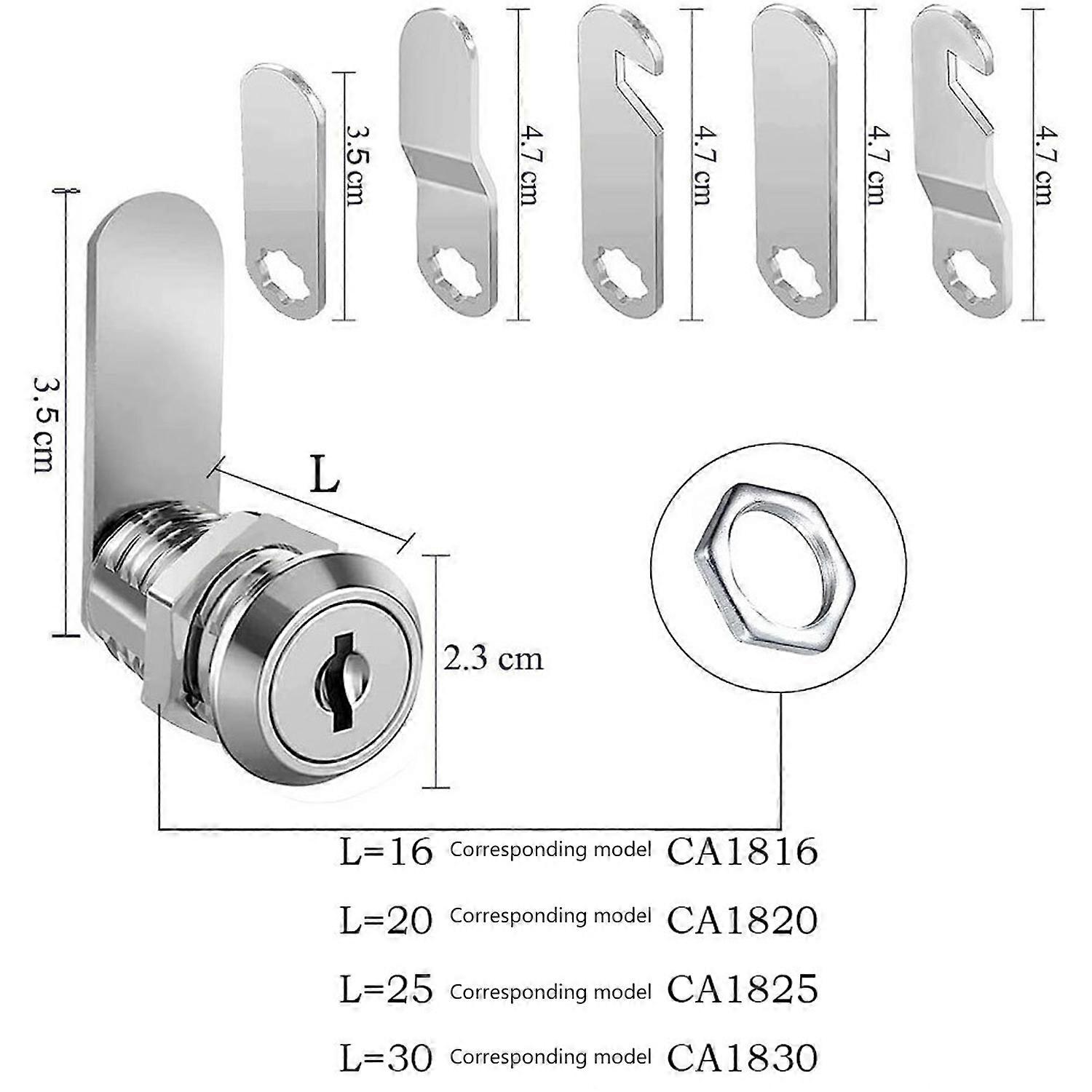 Lock for Mailbox, Cabinet Lock Comes with 5 Different Lock Plates ...