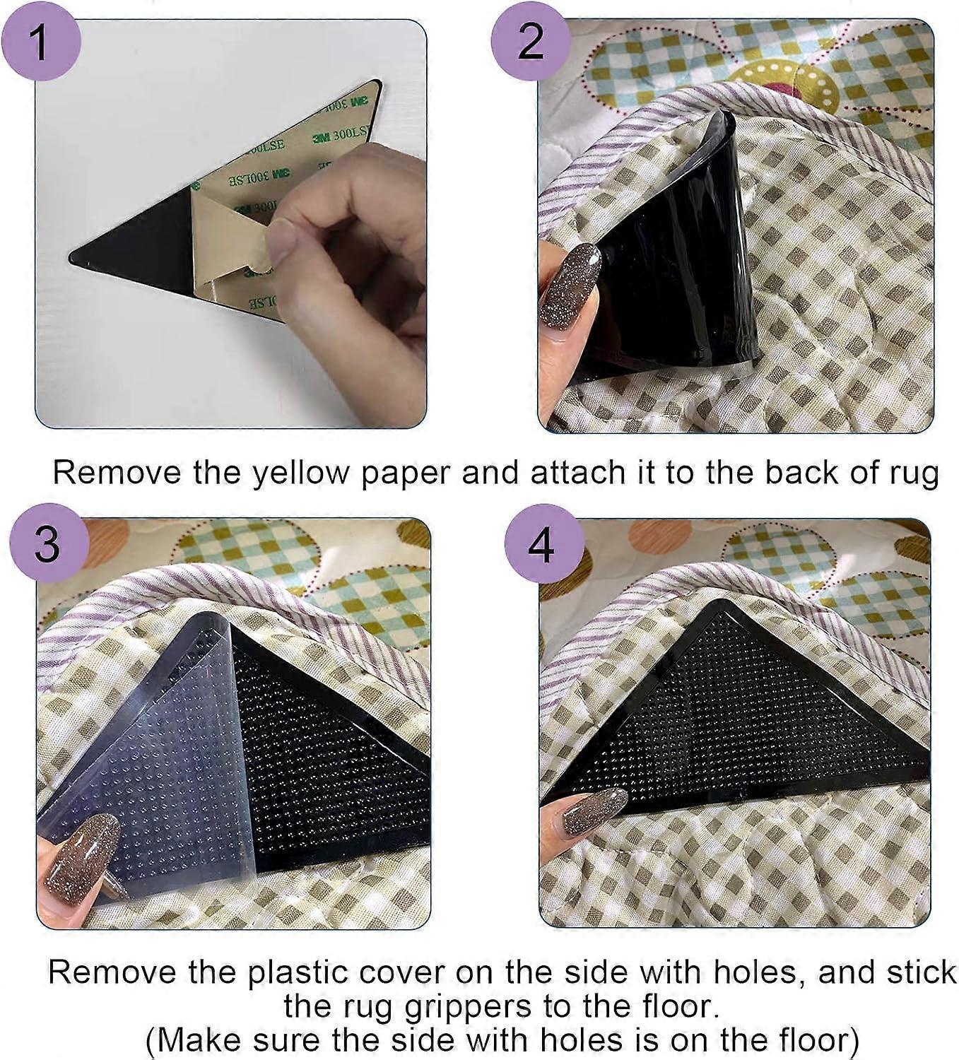 Rug Tapes, Non Slip Rug Grippers, Reusable Washable Carpets Tape for ...