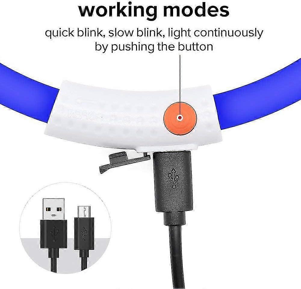 Led Dog Collar, Lighted Dog Necklace For Your Dog Walking At Night ...