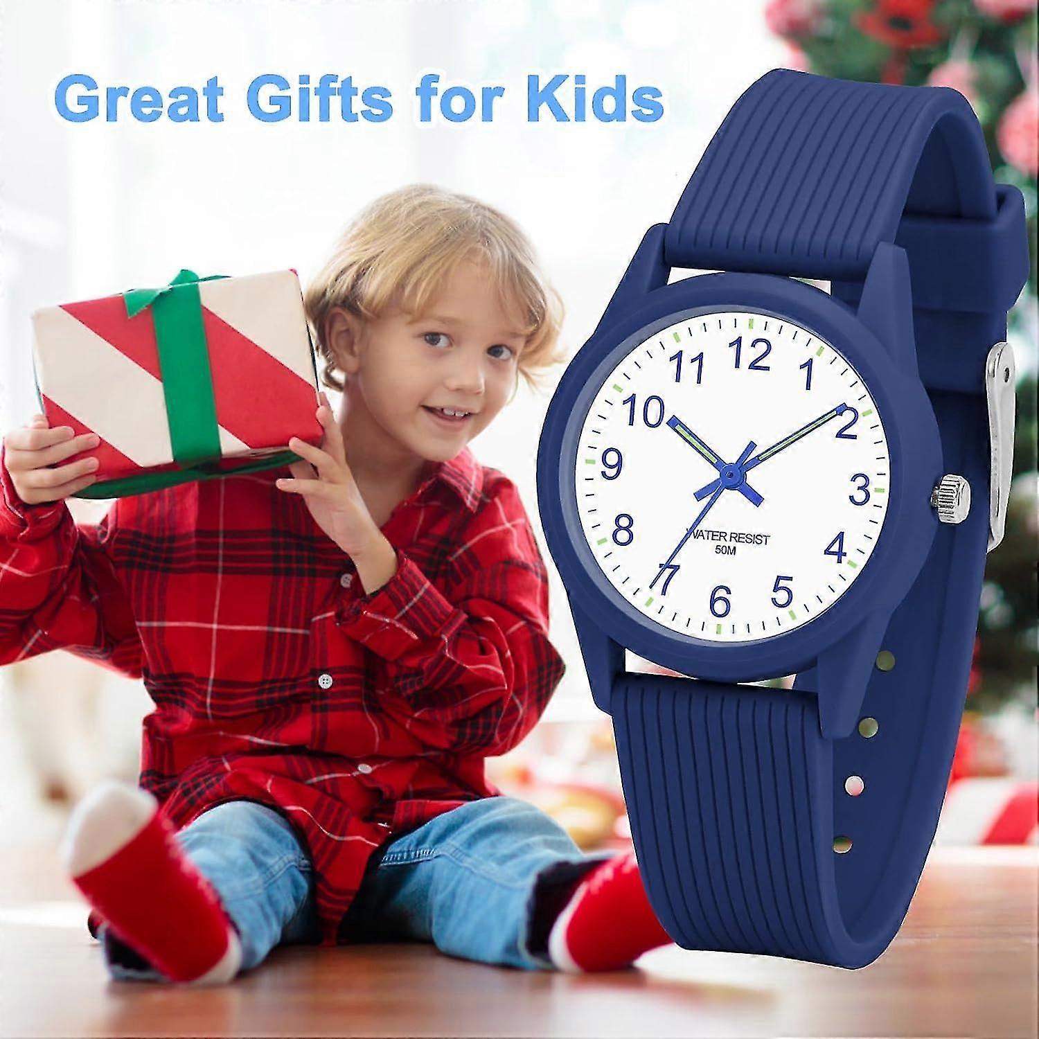 Kids Analog Watches for Girls Boys Kids Watches with Soft Band Learning ...