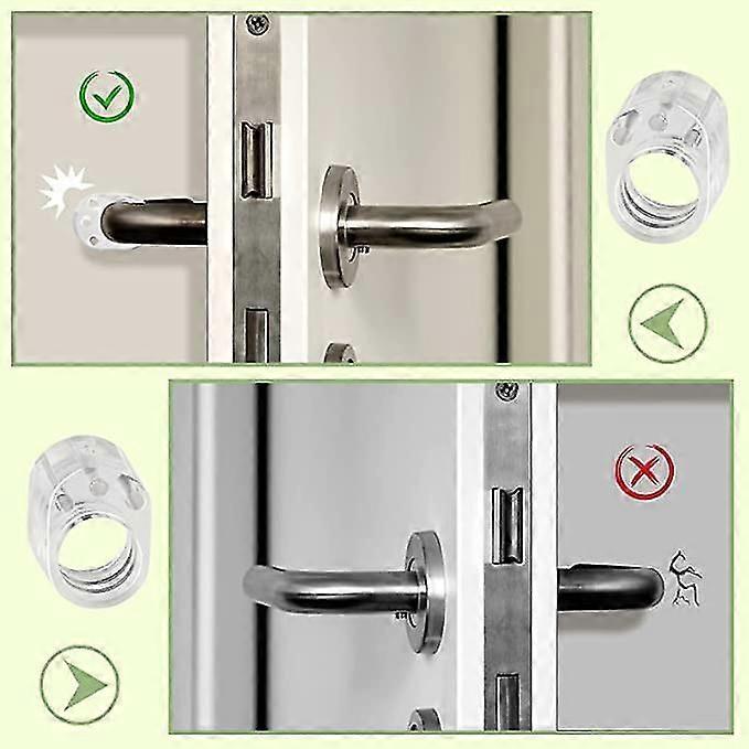 12 Pieces Silicone Door Anti-Handle Protection Door Handle Wall and ...