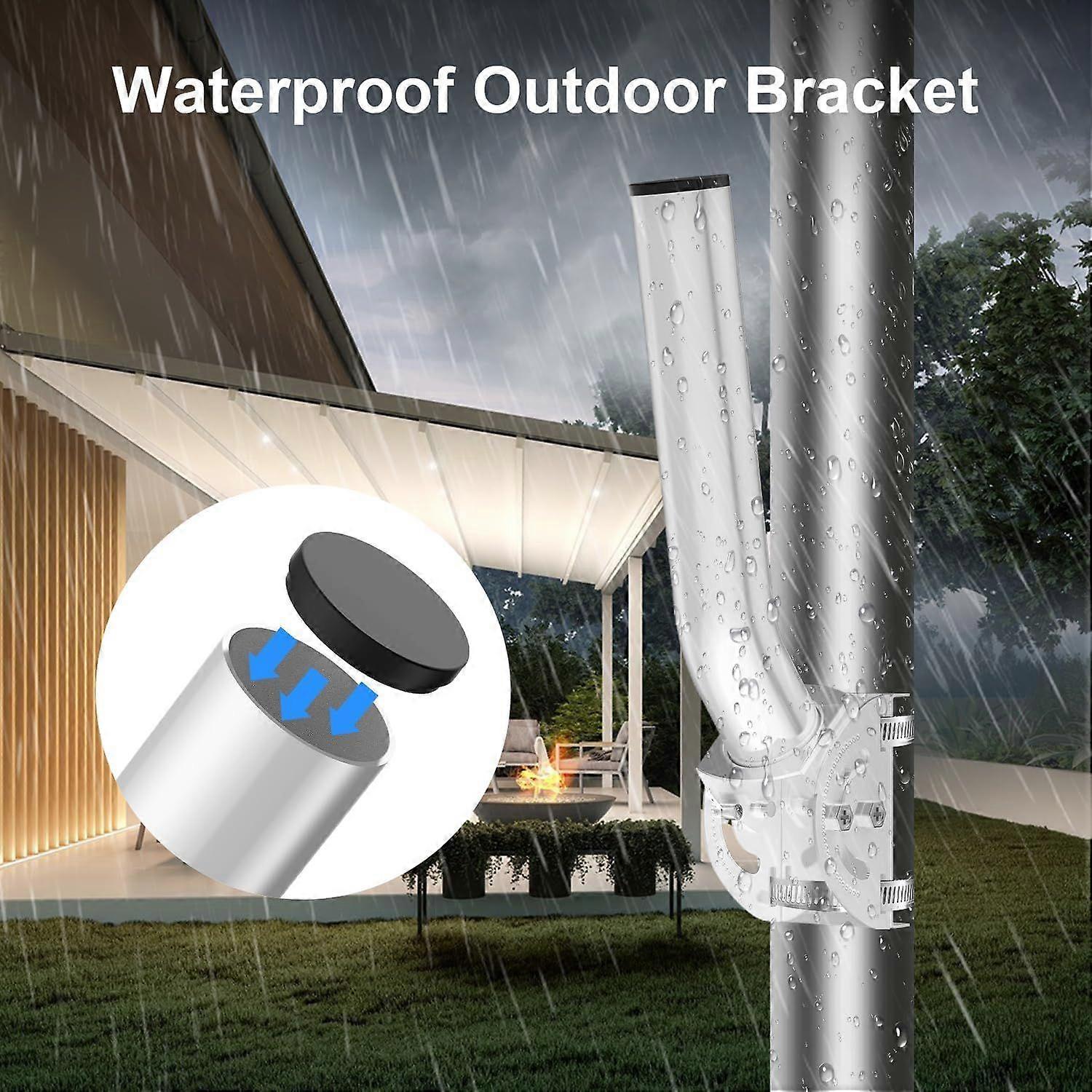 Universal Antenna Pole Mount Bracket, 12" Adjustable J-Mounting kit for ...