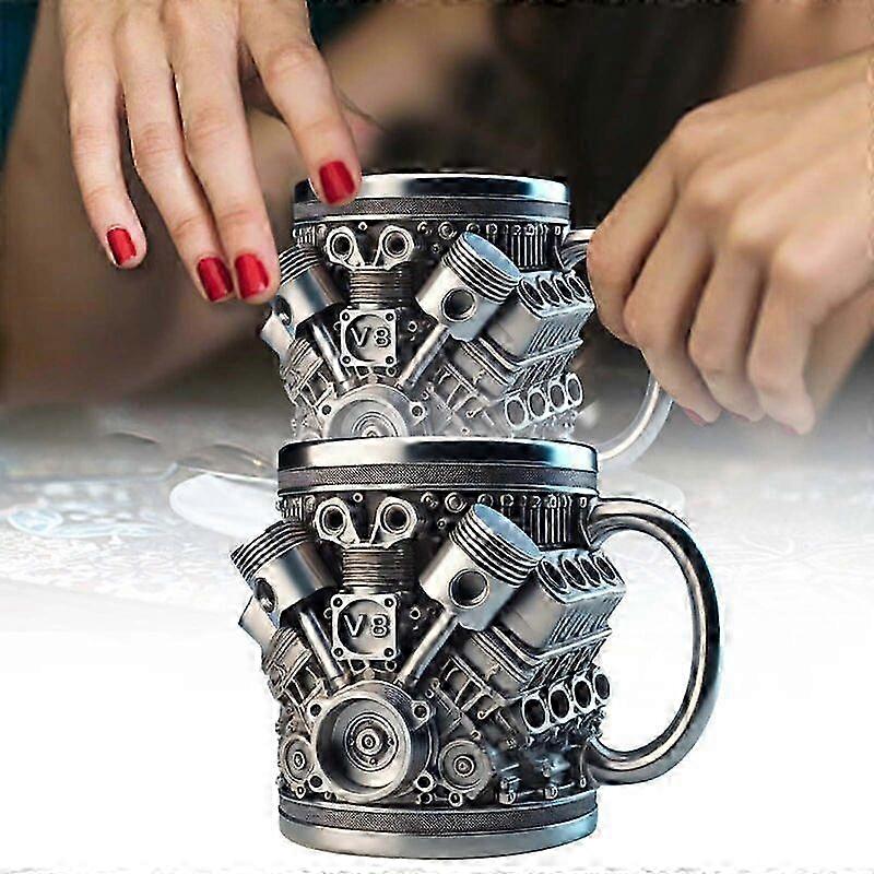V8 Engines Stainless Steel Cup,Personalized V Stainless Steel Coffee ...
