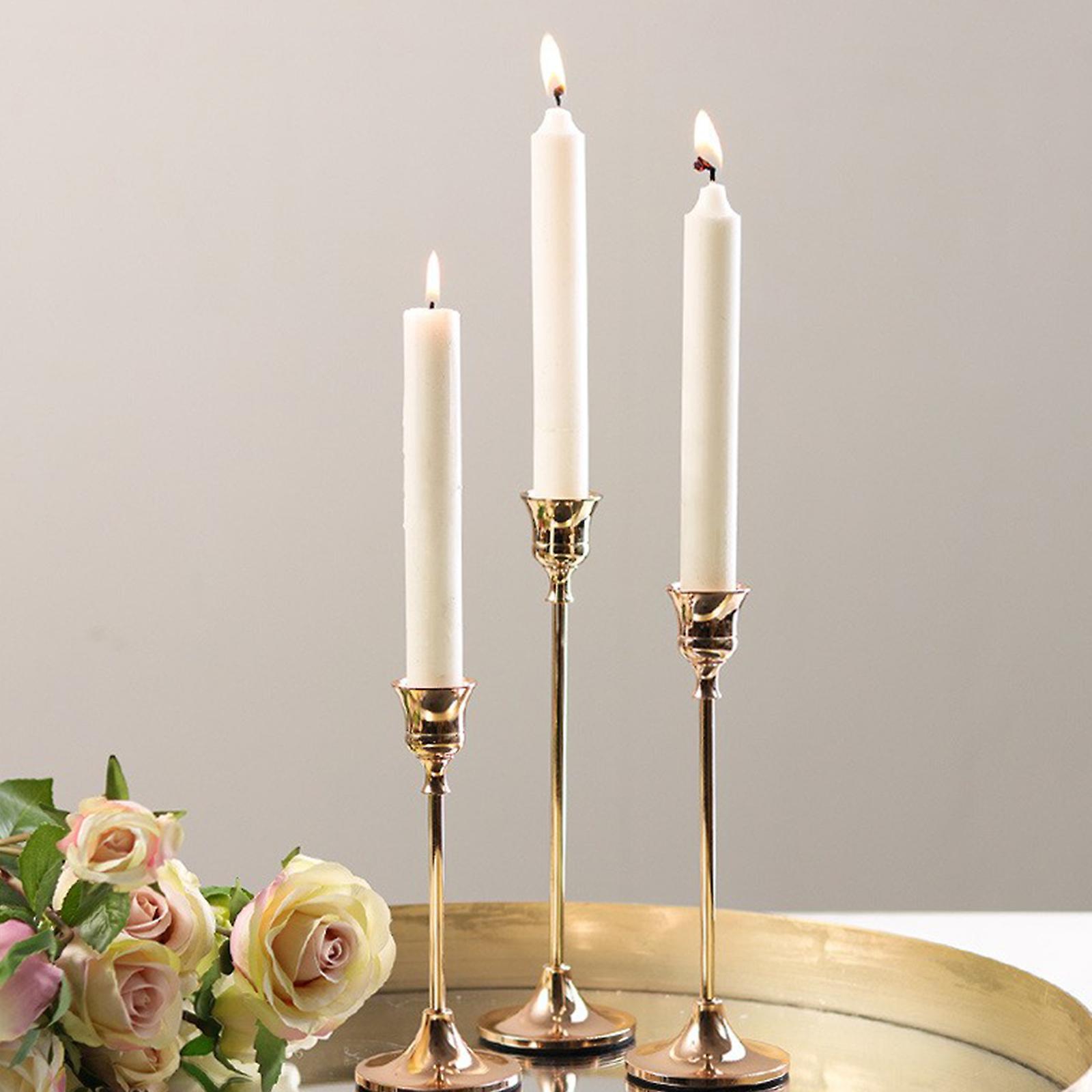 Candlestick Cone Candlestick Gold Candlestick Set 3 Candlestick ...