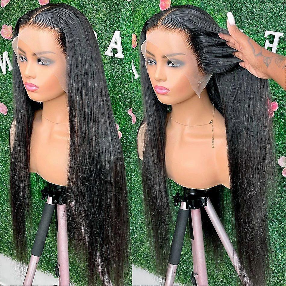360 Full Lace Frontal Wig Human Hair Pre Plucked 30 36 Inch Straight ...