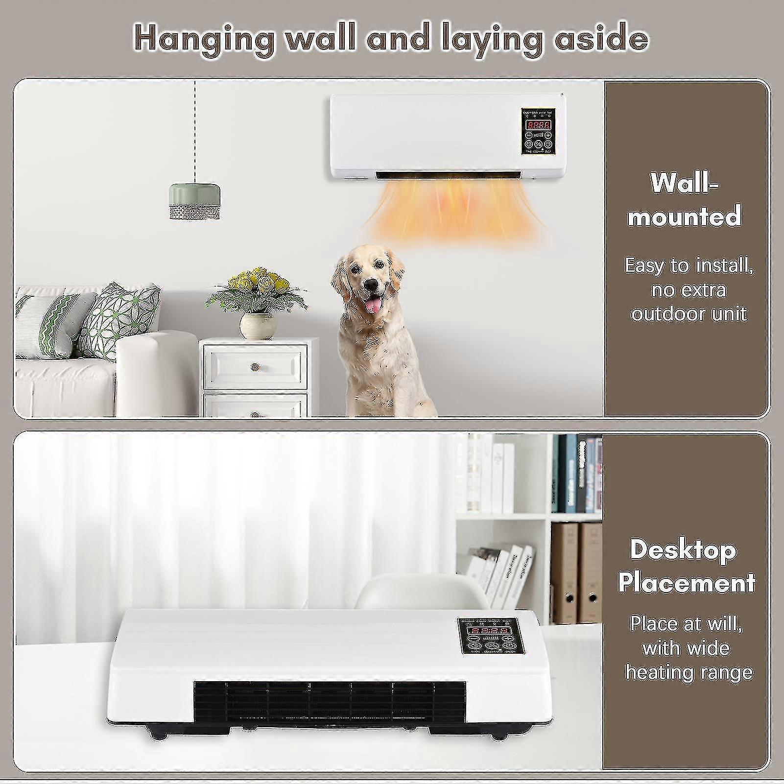 Portable Heater And Air Conditioner Combo Wall Mounted Desktop 2in1 Electric Heater Air ...