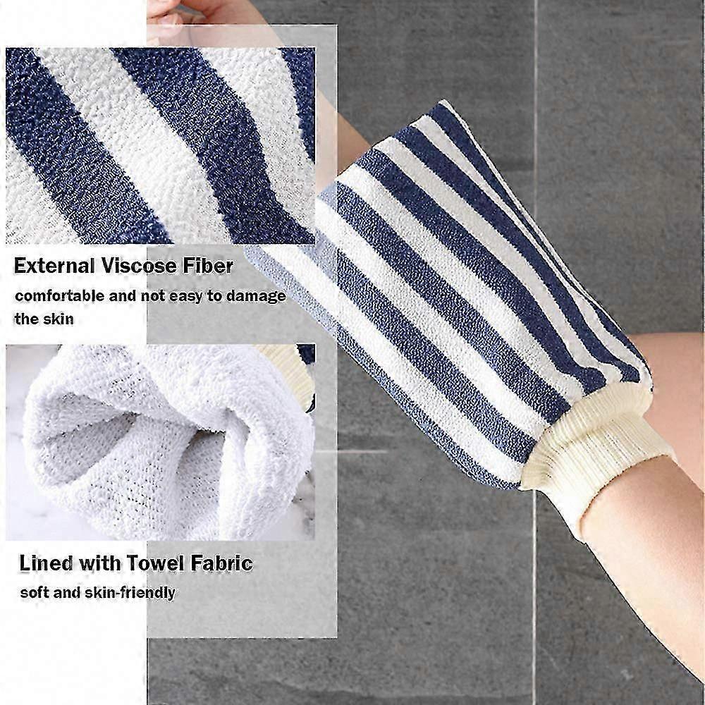Moroccan Exfoliating Gloves for All Skin Types, Bath & Shower Scrub Mitt, Spa Exfoliation ...