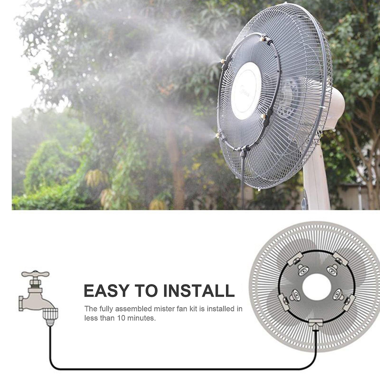 Outdoor Misting Fan Kit For Water Misting Cooling System Misters Mister ...