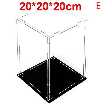 30cm Perspex Acrylic Display Case H Box Plastic Base Dustproof Figure ...