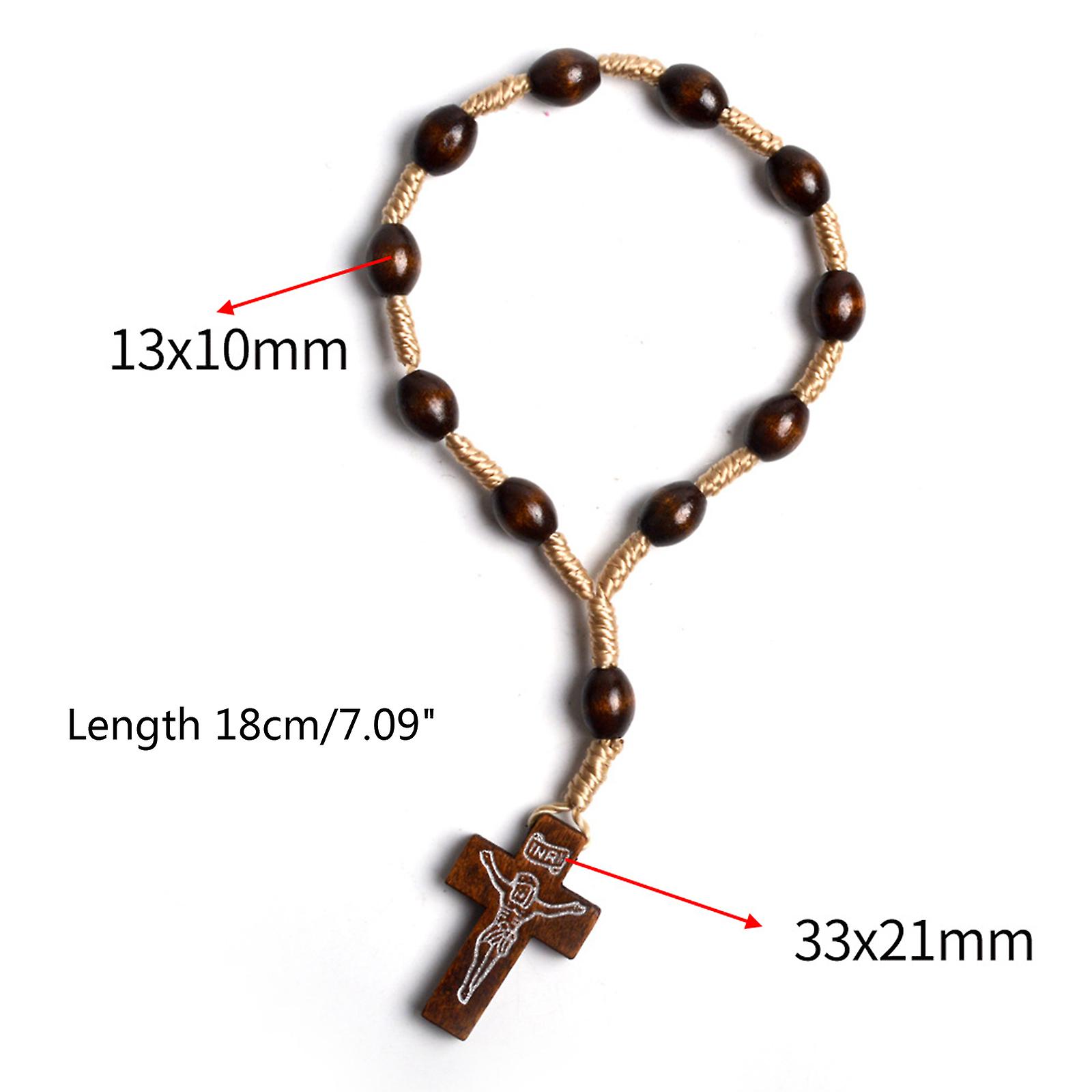 Catholic Rosary Bead Mini Rosaries With For Cross Wood Beads ...
