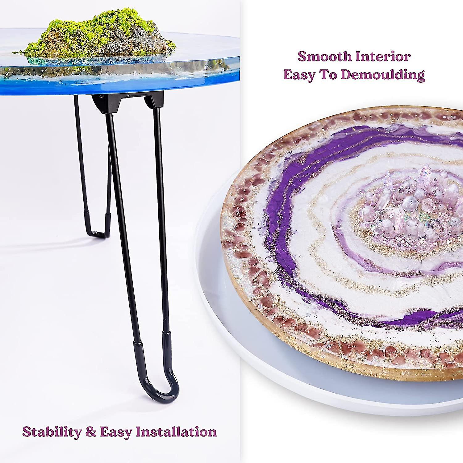 Extra Large Resin Molds, 12 Inch Round Silicone Molds With 3 Pcs ...