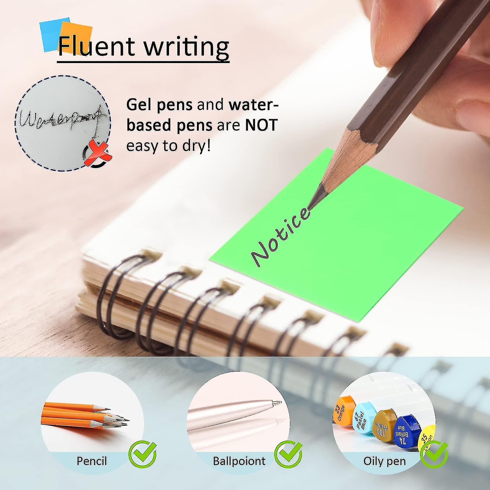 Sticky Notes Set, 6 Count 50 Sheets Self-adhesive Notes, Waterproof ...