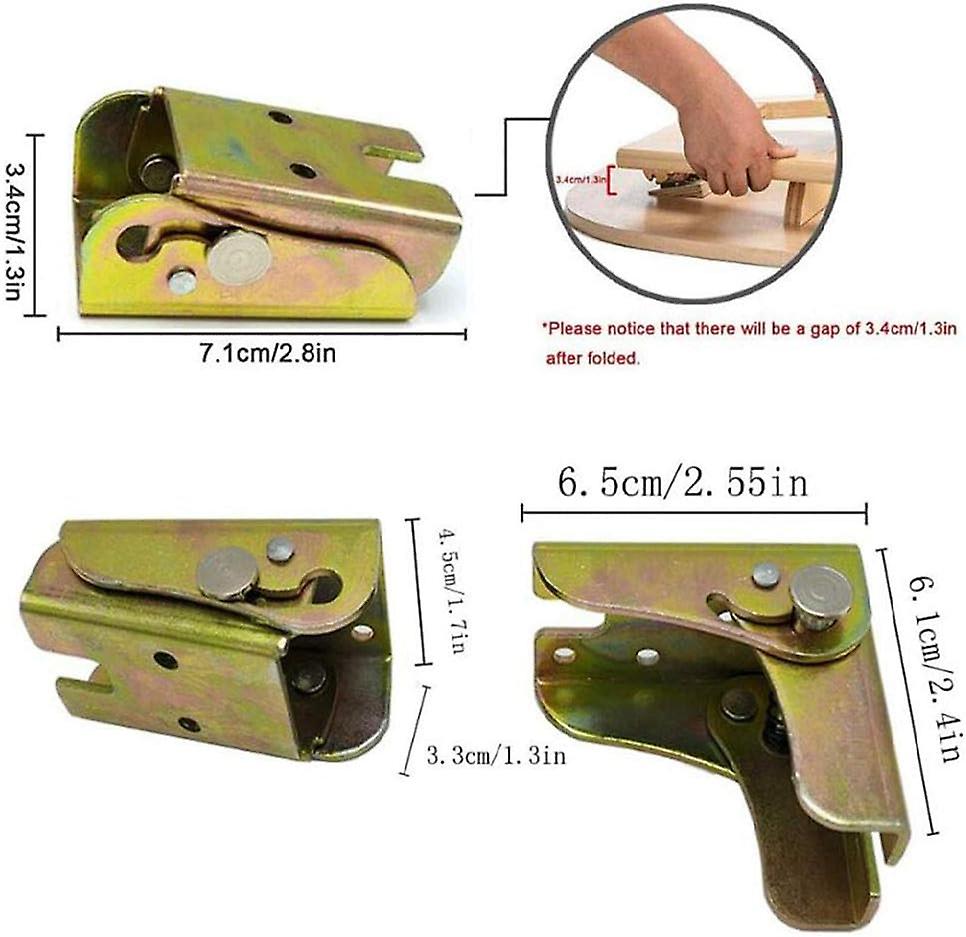 90 Degree Self-Locking Hinge Lock Extension Table and Chair Legs Steel ...