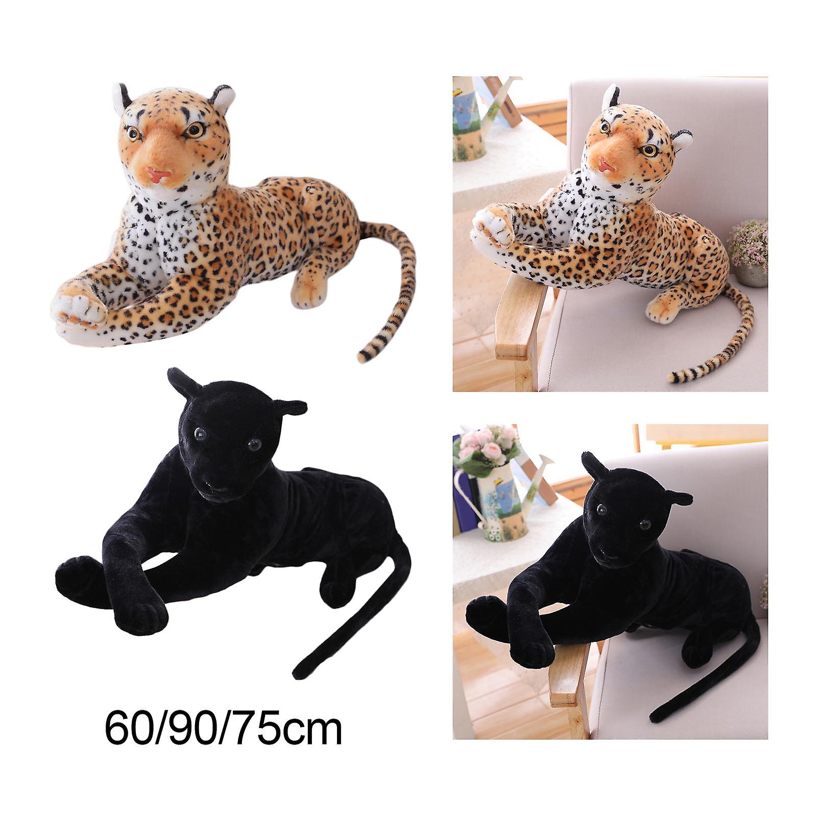 Leopard Plush Toy Animal Giant Cheetah Touch Toy for Living Room Kids ...