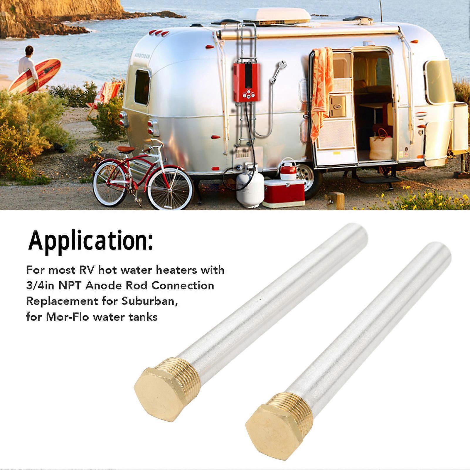 RV Water Heater Anode Rod Brass Cap 3/4in NPT Thread Magnesium Rod ...