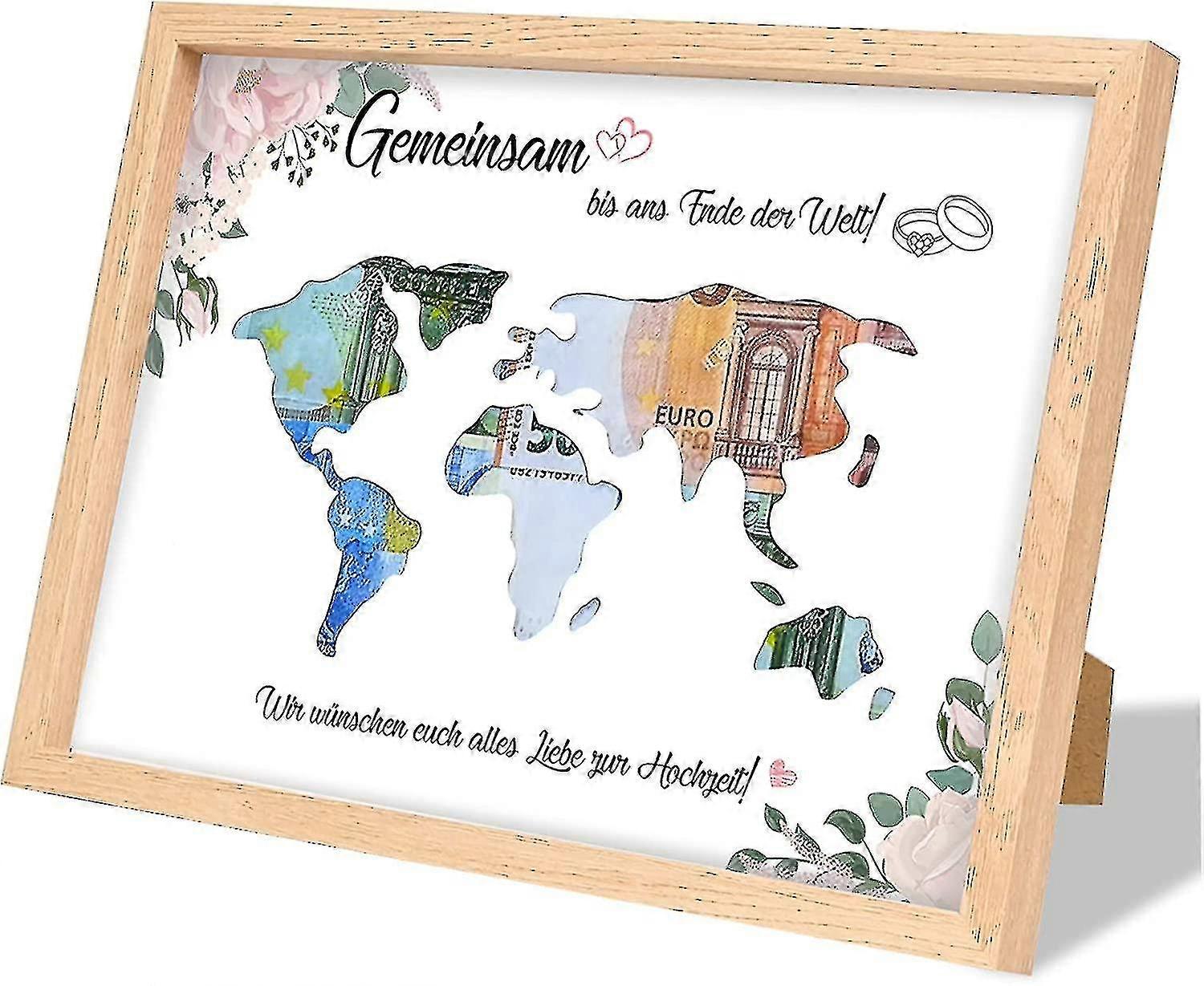 Money Gift Wedding, World Map Money Gift, Money Gifts Packaging Real ...
