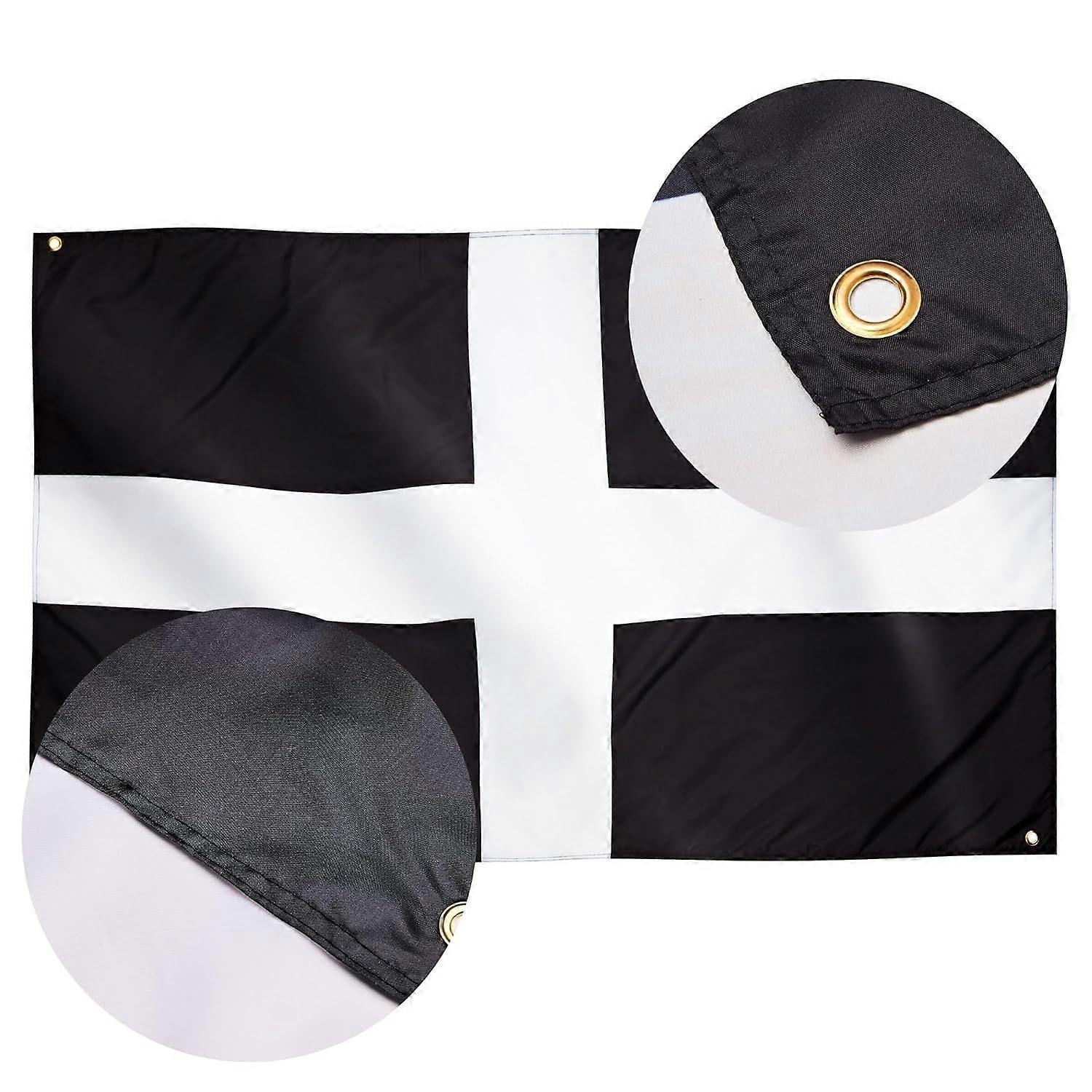 Cornwall Flag, Cornish Flag,Eyelet in Every Corner, Flag of St Piran ...